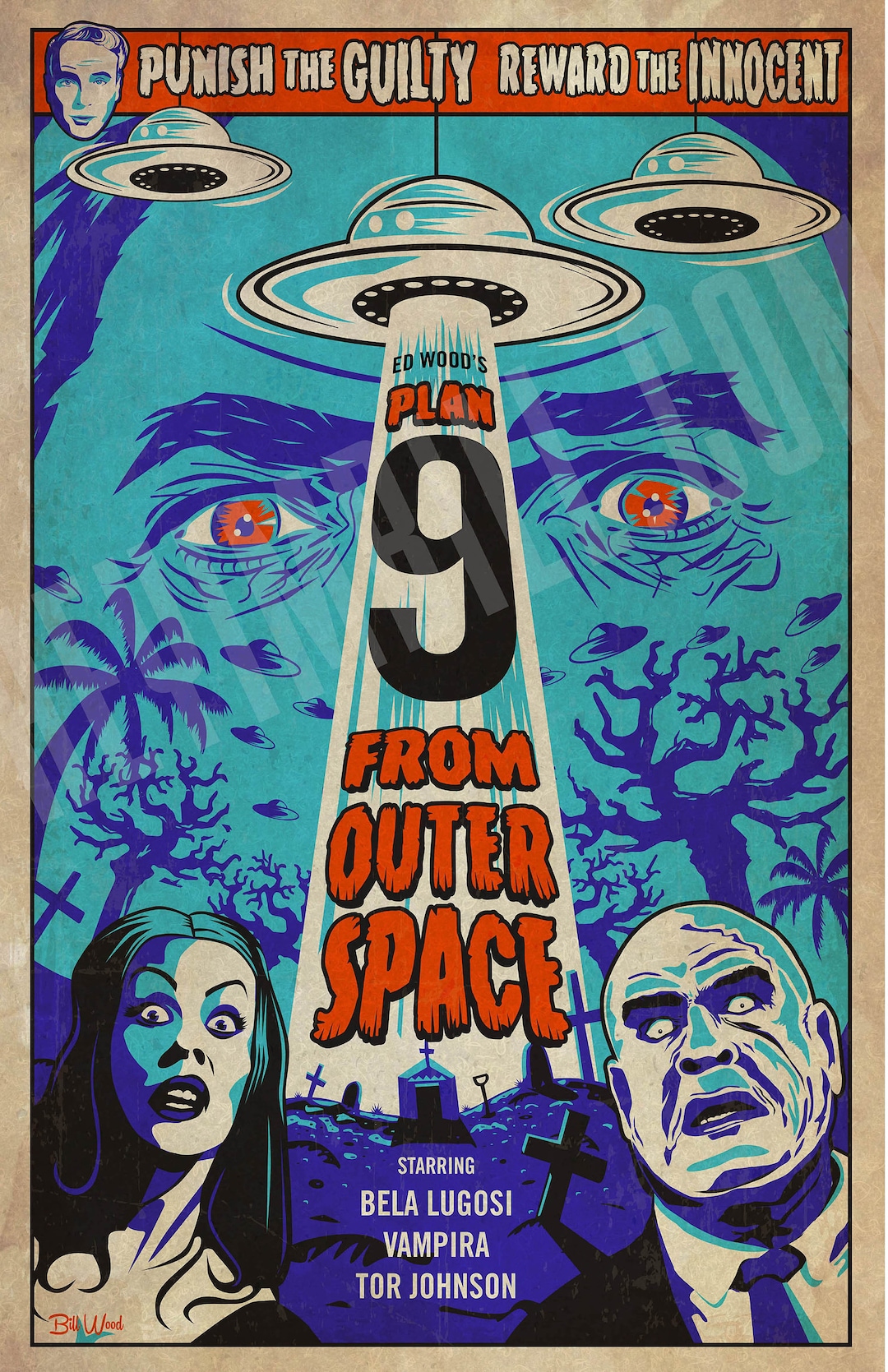 Plan 9 From Outer Space 13x19 Horror Poster Print - Ed Wood, Bela ...