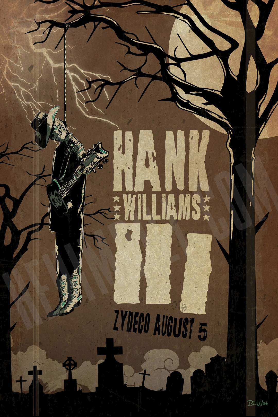 Hank Williams III cowboy 13x19 Concert Poster Print Country, Western - Etsy