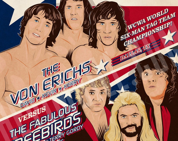 WCCW: Von Erichs Vs. Freebirds 13x19 Wrestling Poster - Etsy