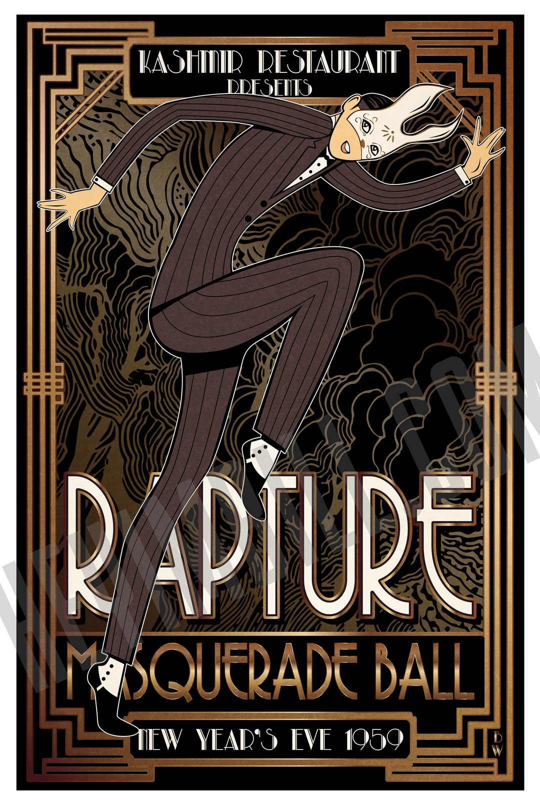 Bioshock masquerade 13x19 Gaming Poster - Etsy