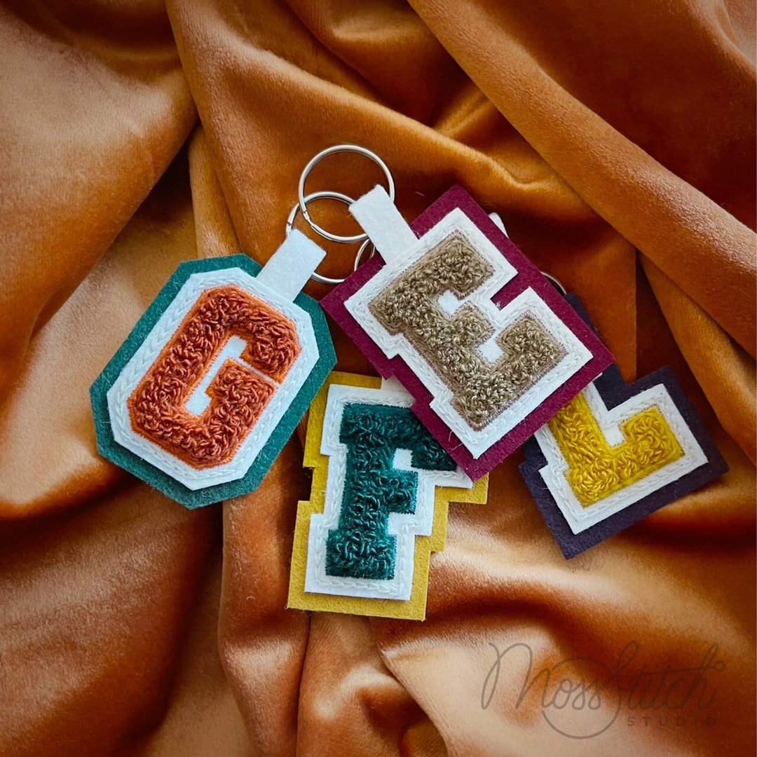Custom Chenille Letter / Varsity Letter Keychain. (handcrafted) - Etsy