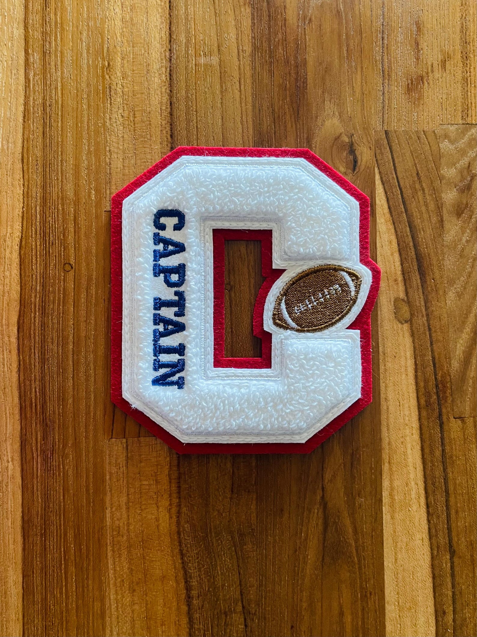 Custom Chenille “captain C” Patch – 4” Varsity Letter Patch With ...