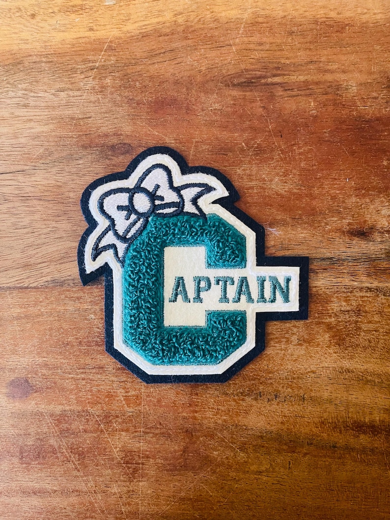 4” Custom Cheer Captain Patch – Chenille & Embroidery | Handmade Sew-on ...