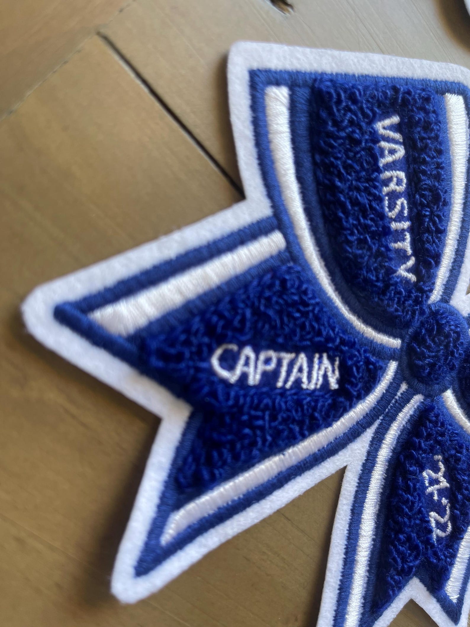 Custom Cheer Bow Patch | 4" Embroidered Chenille Patch | Personalized ...