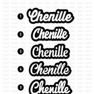 Custom Chenille Back Name With Tail. - Etsy