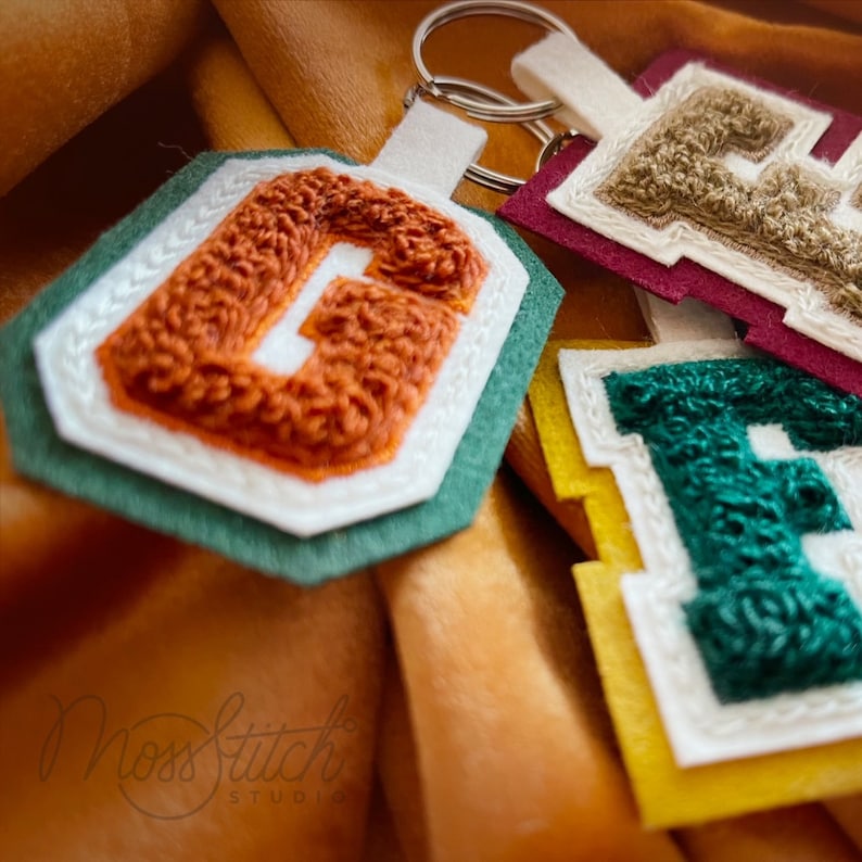 Custom Chenille Letter / Varsity Letter Keychain. - Etsy