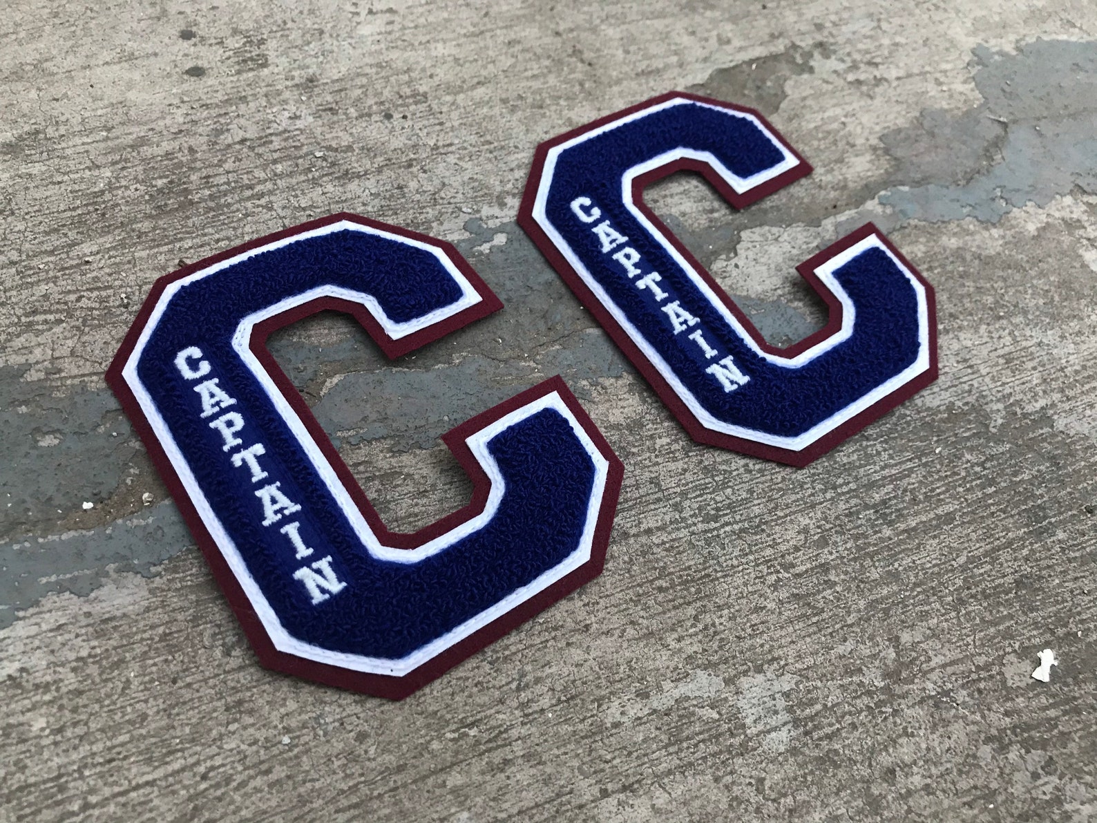Custom / Personalized Chenille Varsity CAPTAIN Patch Personalized in ...