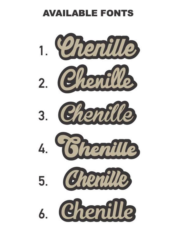 Custom Chenille Name Patch for Jackets | Vintage Chainstitch Varsity ...