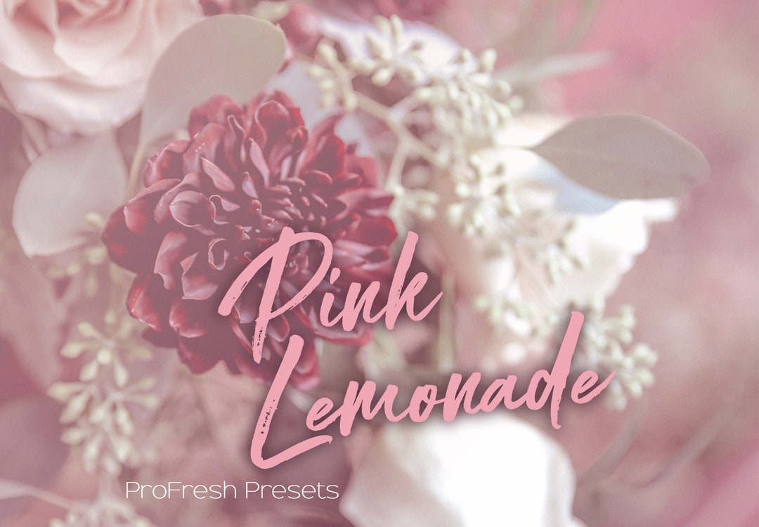 Pink Lemonade A Pretty Pink Peach Delicate Filter Mobile and Desktop Lightroom Preset by ...