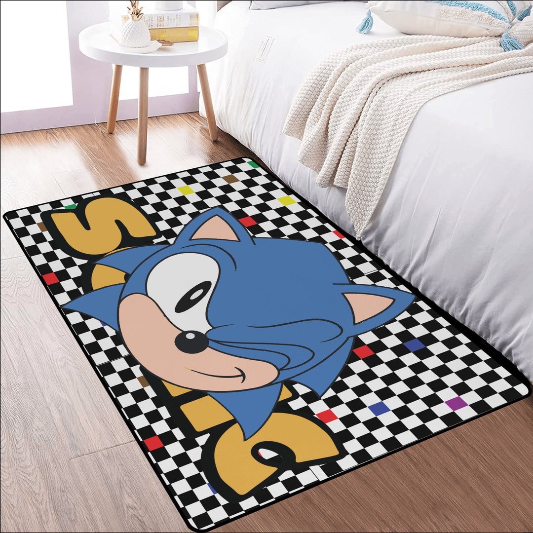 Sonic Kid's Sofa Area Bedroom Rug - Etsy