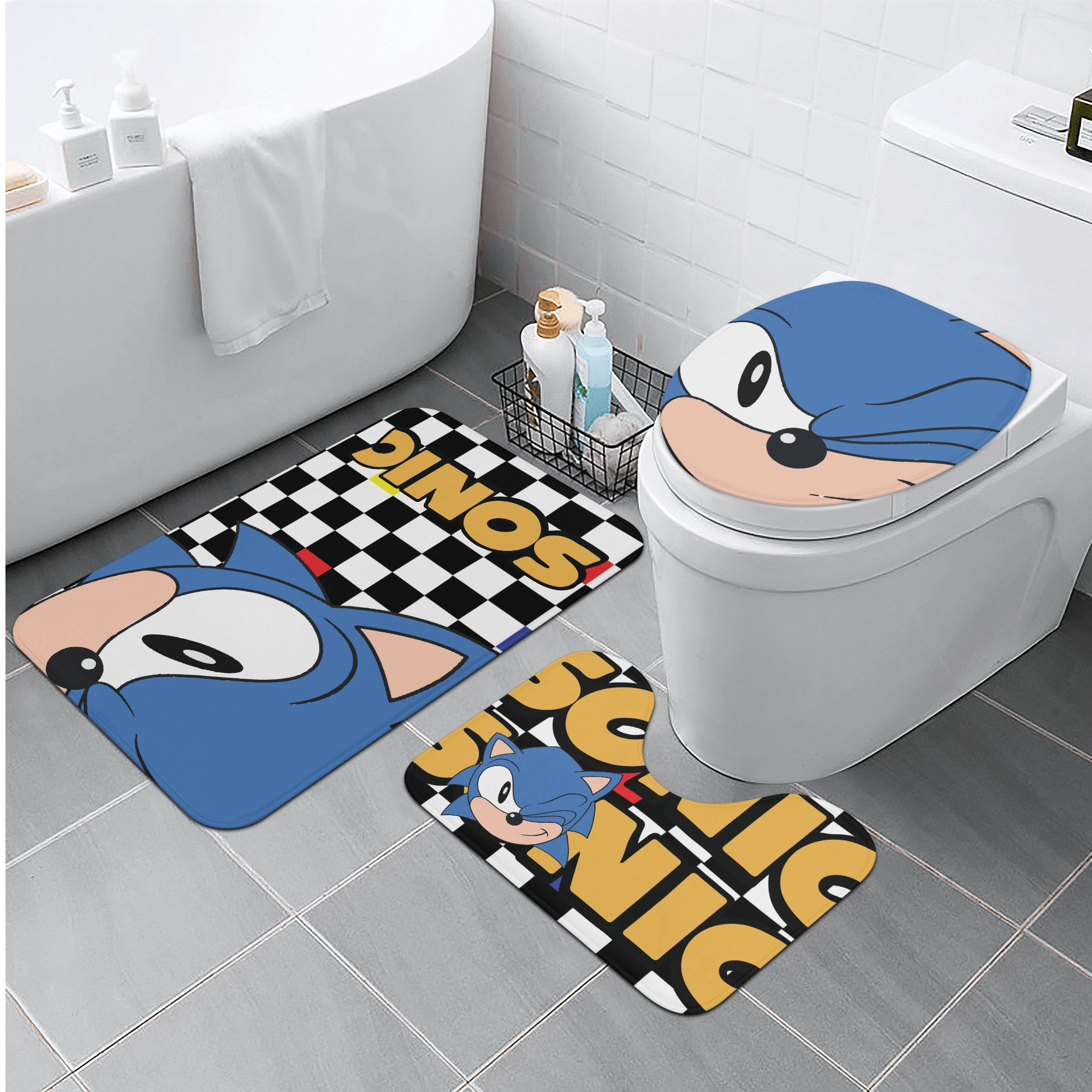 Sonic Kid's Bath Room Toilet Set - Etsy