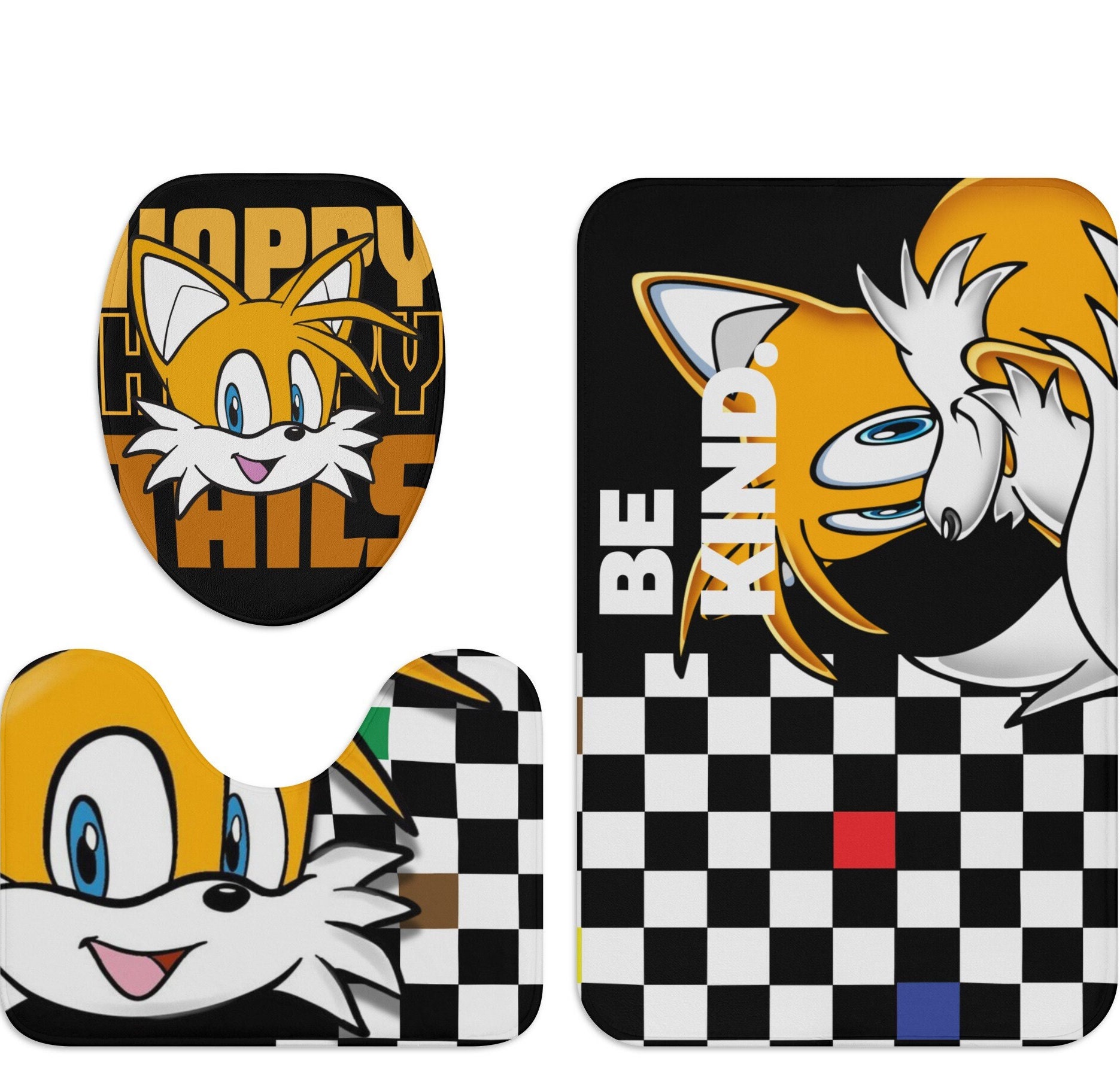 Tails Spin Bath Room Toilet Set - Etsy