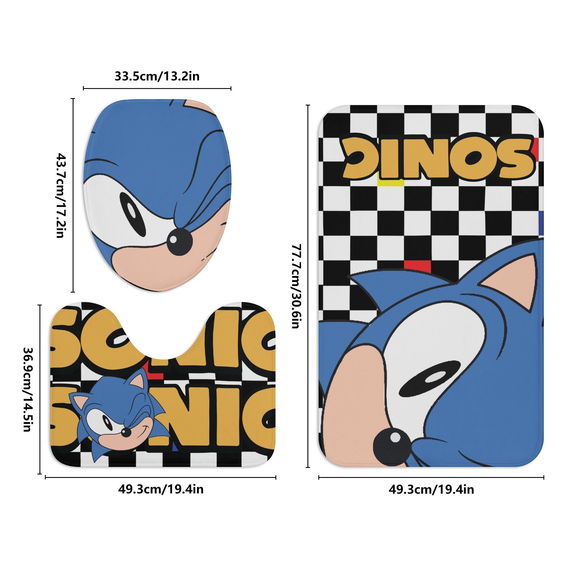 Sonic Kid's Bath Room Toilet Set - Etsy