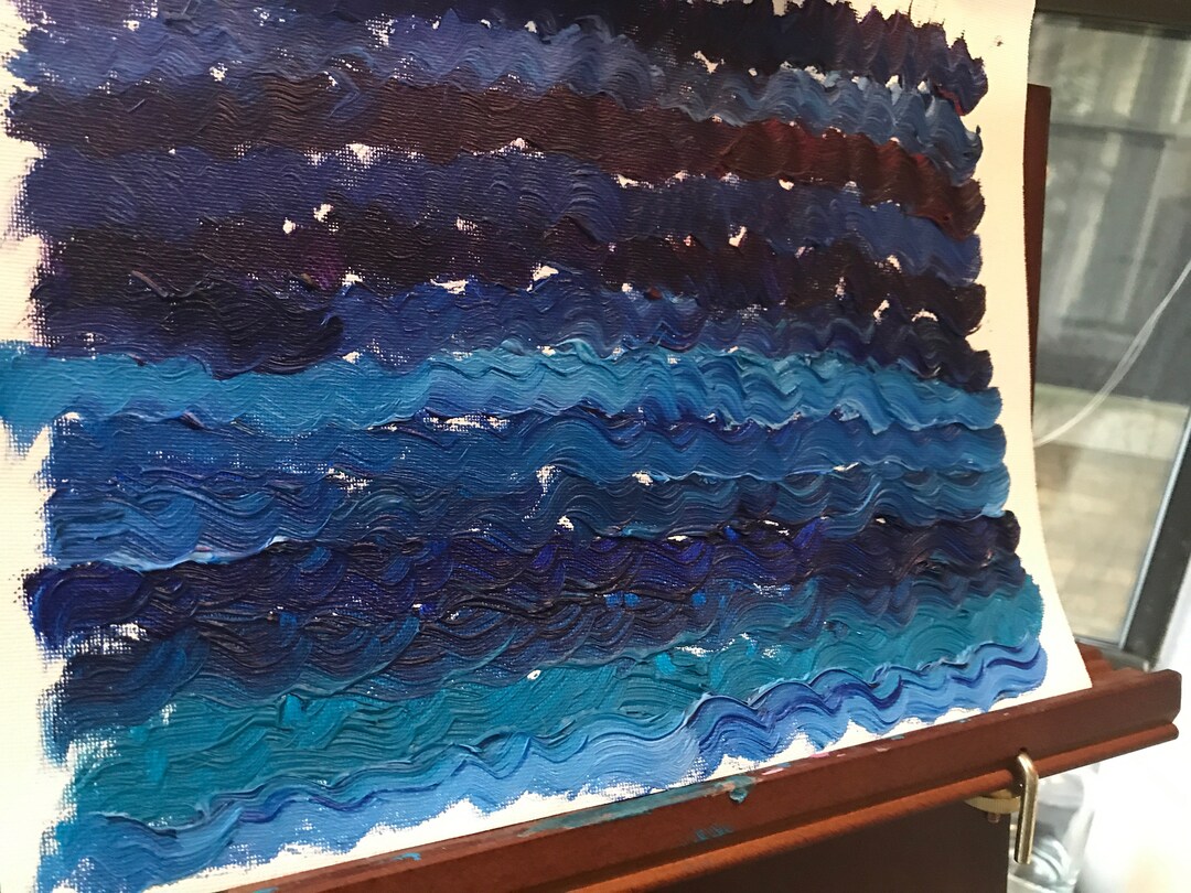 Abstract Blue Acrylic Painting - Etsy