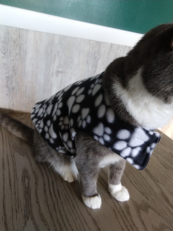 Fleece Dog Coat Fleece Dog Jacket Black and White Dog Coat - Etsy