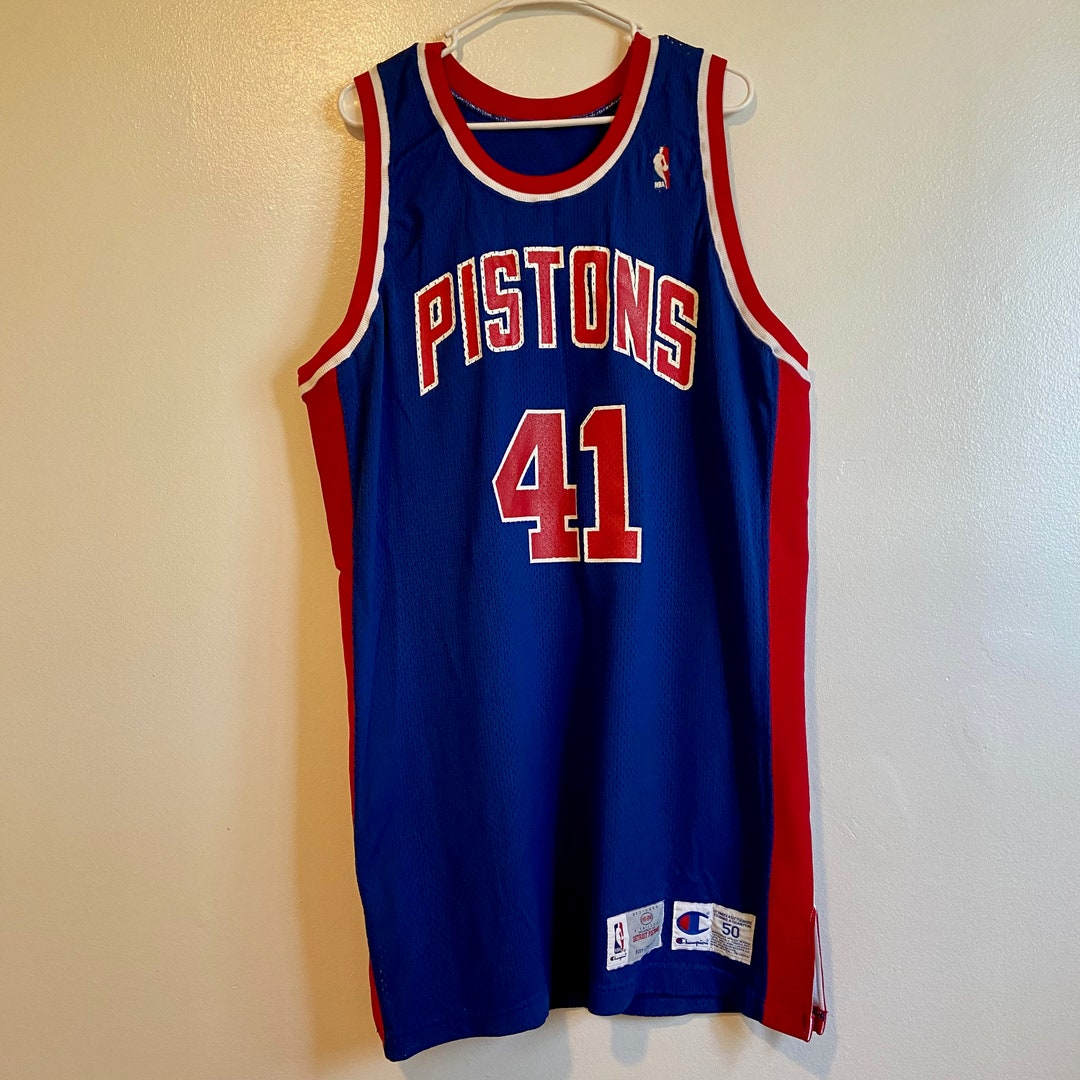 Vintage 90s Mark West Team Issued Detroit Pistons NBA Basketball Jersey ...
