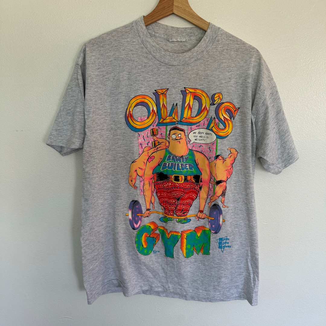 1991 Olds Gym Shirt Adult Large Mens Vintage Clothing 90s Bodybuilding ...