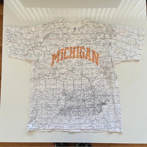 Mens Michigan Road Map Shirt - Etsy