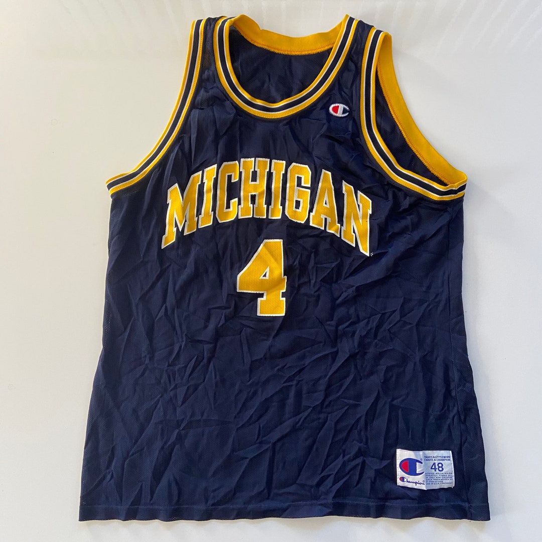 Vintage 90s Champion Chris Webber 4 University of Michigan Wolverines ...