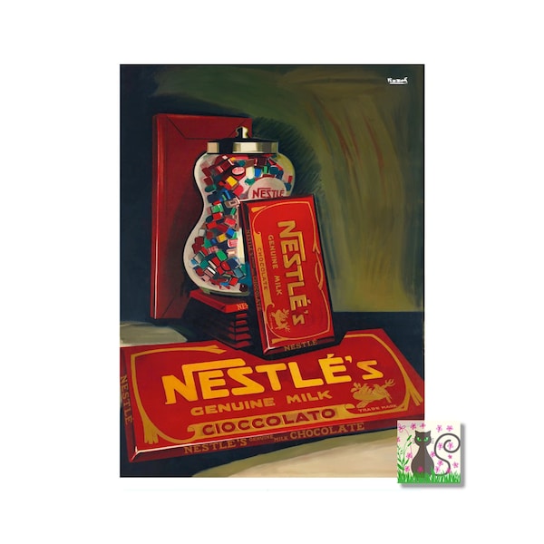 Vintage Nestlé Poster - Etsy