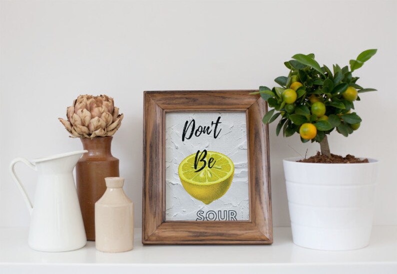 Modern Lemon Digital Download Art Wall Decor to Print, - Etsy