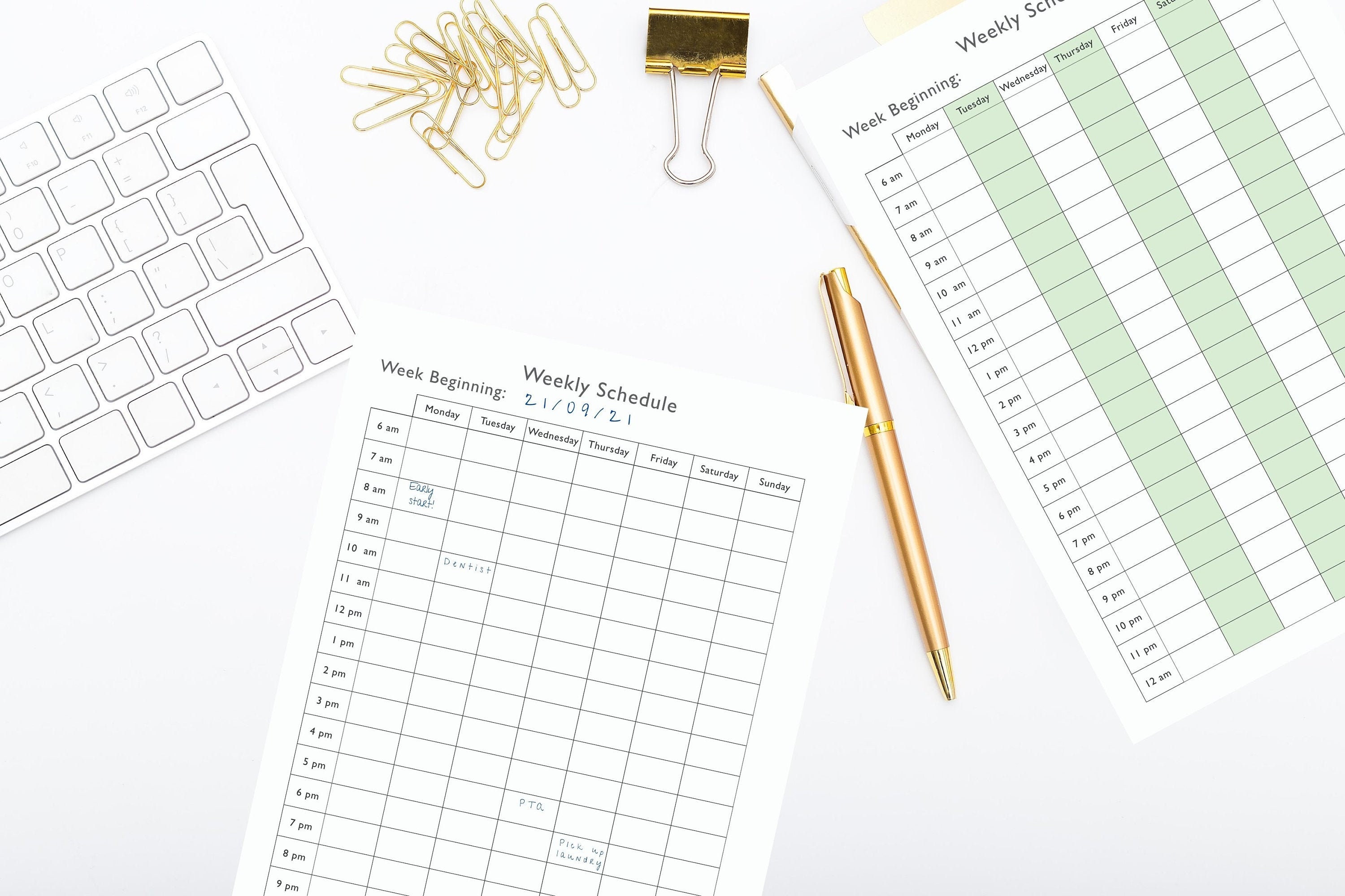 Downloadable Planner Weekly Appointments Book Schedule, Easy Hourly ...