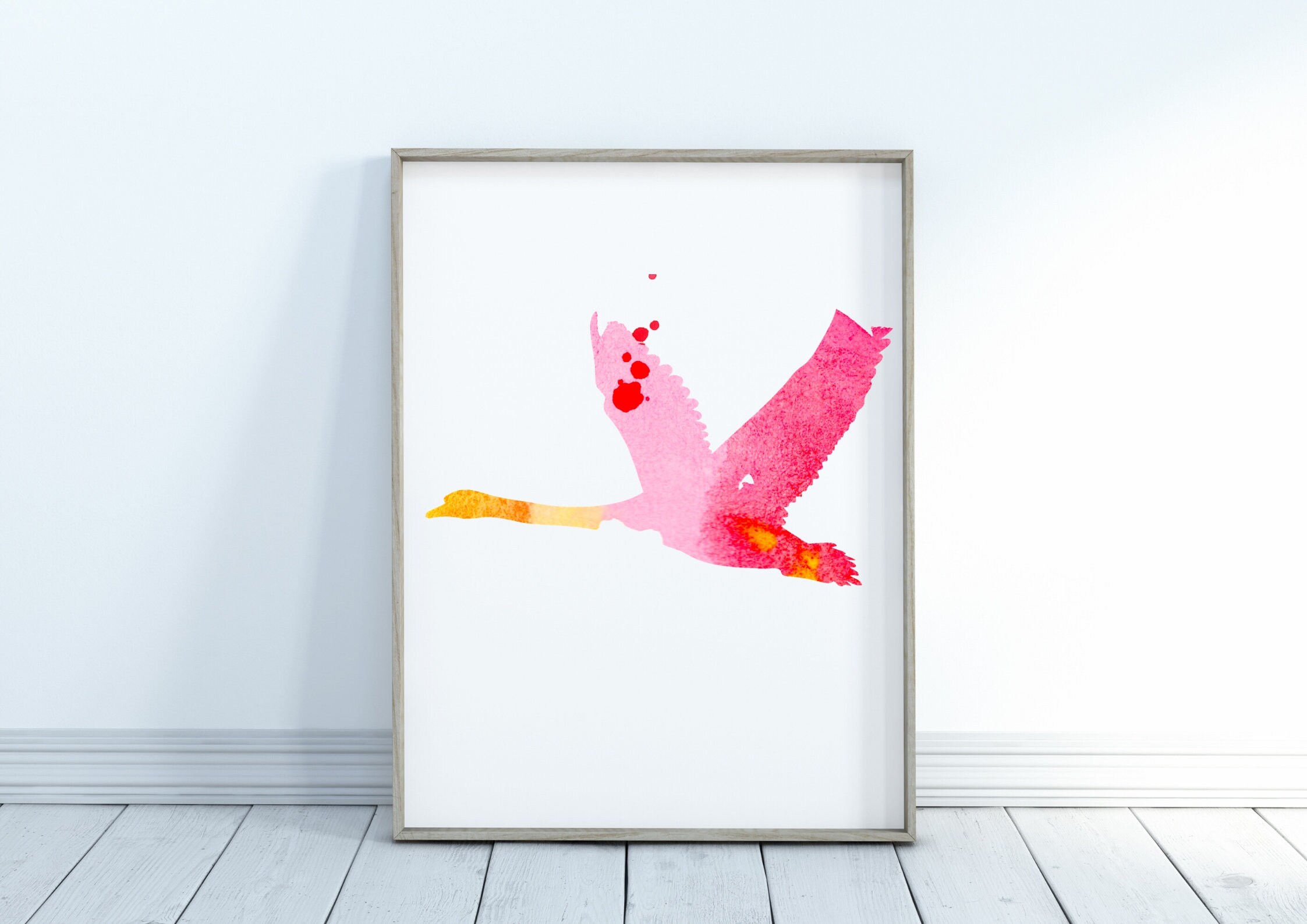 Swan Watercolour Modern Digital Art Download Printable Self Print ...