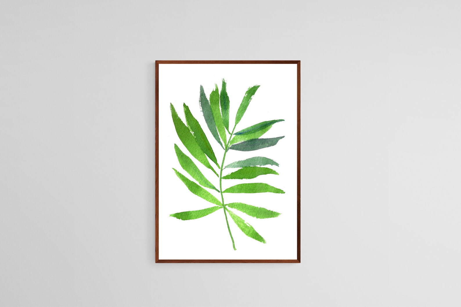 3 Piece Leaf Watercolour Print Set of Three Hand Painted Green Leaves ...