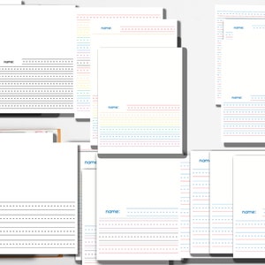 Lined School Writing Paper Lined School Kindergarten Preschool, Primary ...