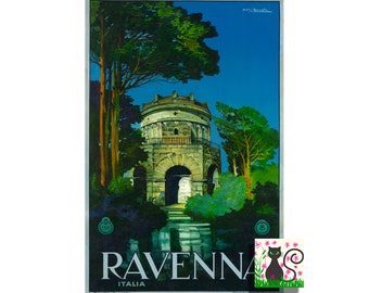Ravenna Italian Vintage Travel Print, Vintage World Travel Poster ...