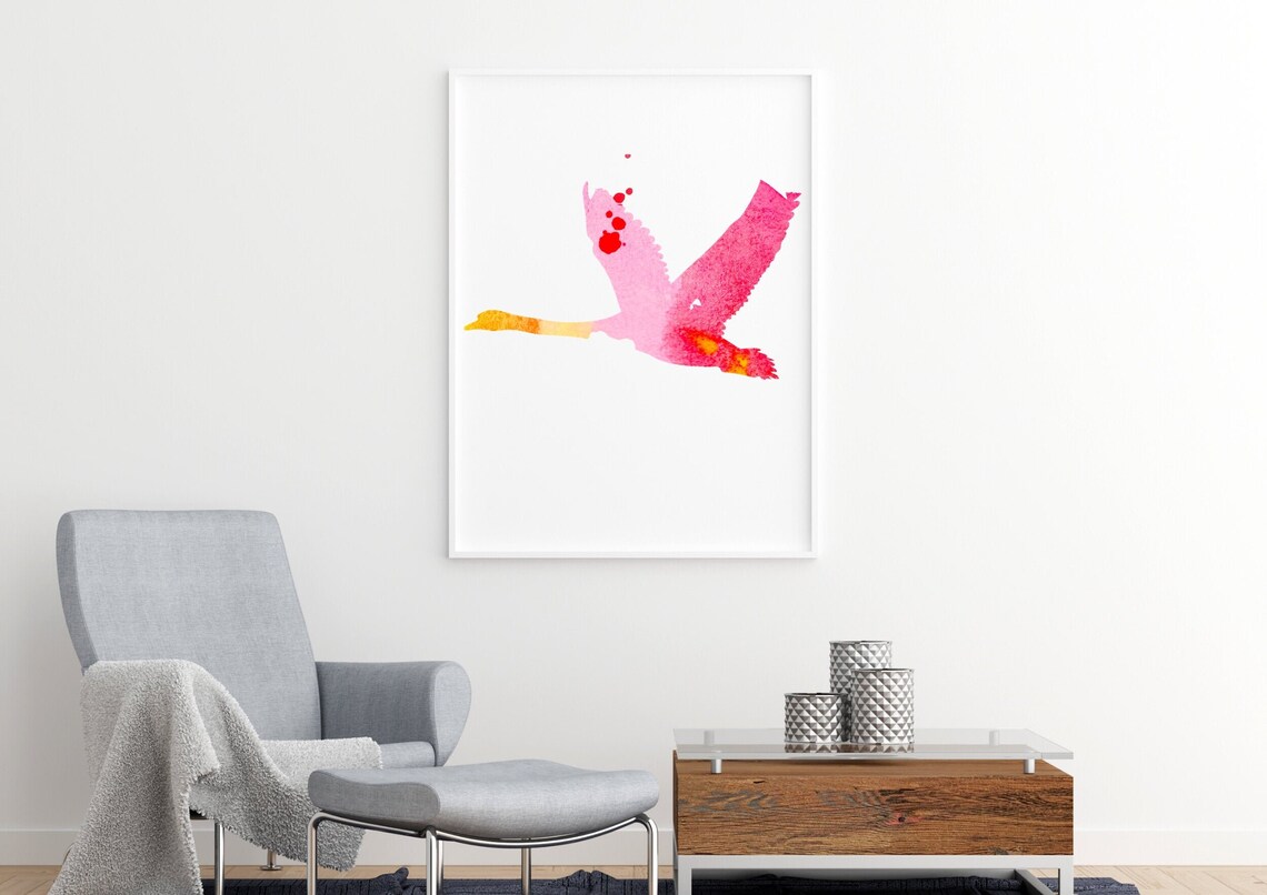 Swan Watercolour Modern Digital Art Download Printable Self Print ...