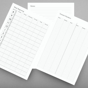 Appointments Book Pages, 20 Minute Intervals Simple Appointment ...