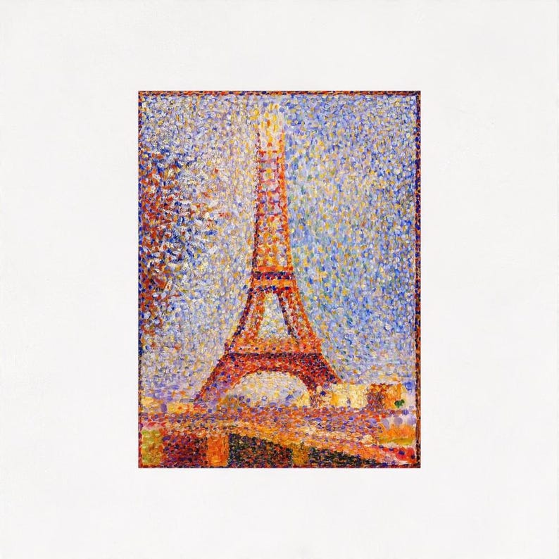 Eiffel Tower Print, Georges Seurat Painting, Pointillism Art Instant ...