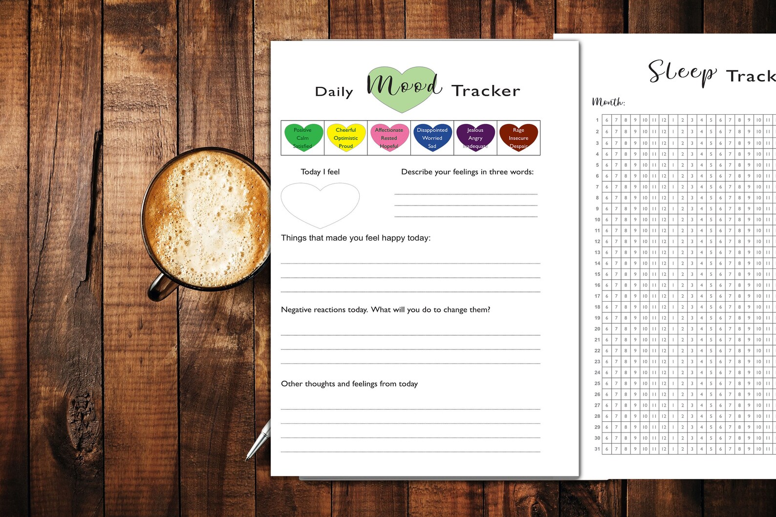 Mood Tracker and Sleep Tracker Easy to Use Aid to Mental Health ...