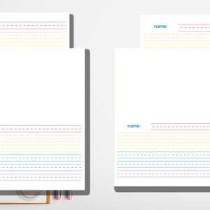 Lined School Writing Paper Lined School Kindergarten Preschool, Primary ...