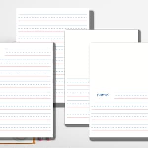 Lined School Writing Paper Lined School Kindergarten Preschool, Primary ...