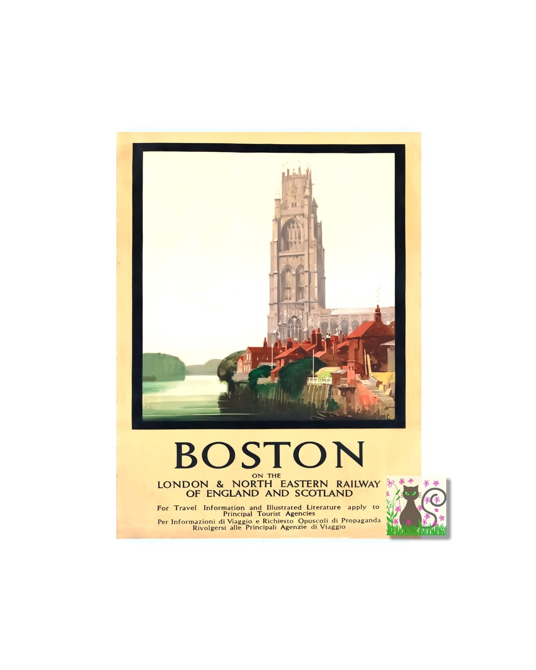 Boston London & North Eastern Railway England Scotland Travel Advert ...