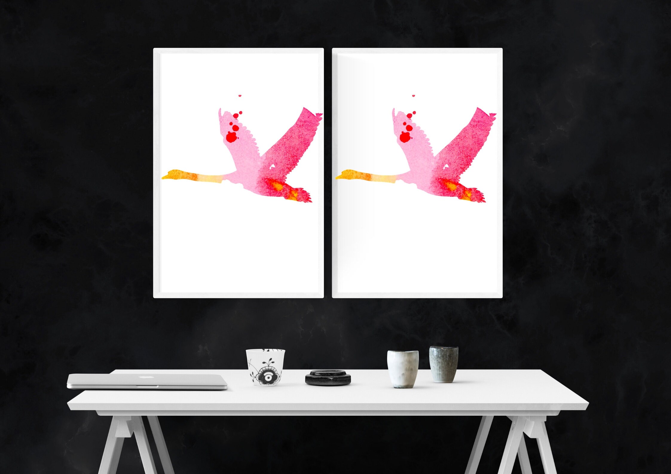 Swan Watercolour Modern Digital Art Download Printable Self Print ...
