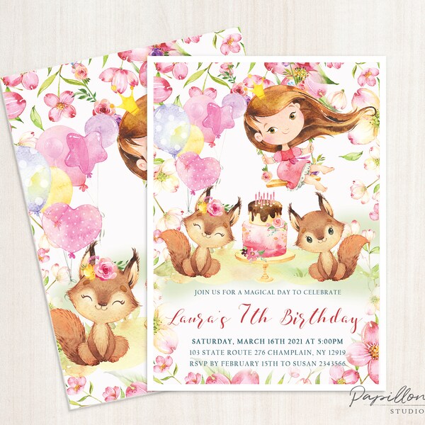 Squirrel Invitation - Etsy