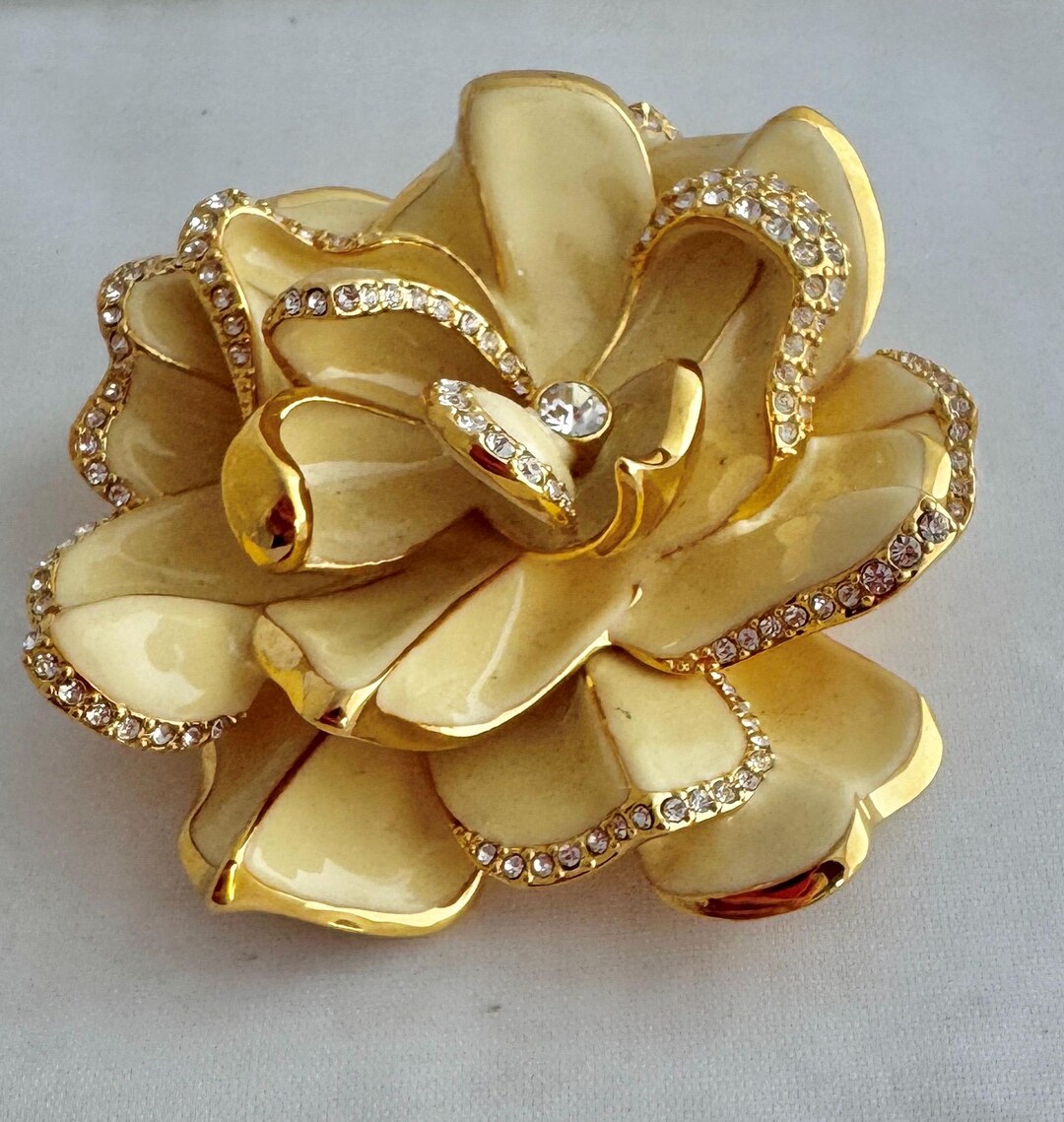 Joan Rivers Limited Edition Classic Collection Cream Gardenia Pin ...