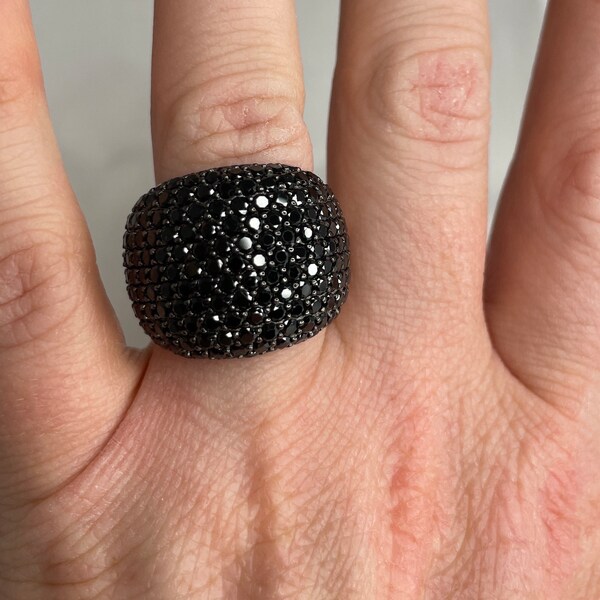 Black Spinel Ring - Etsy