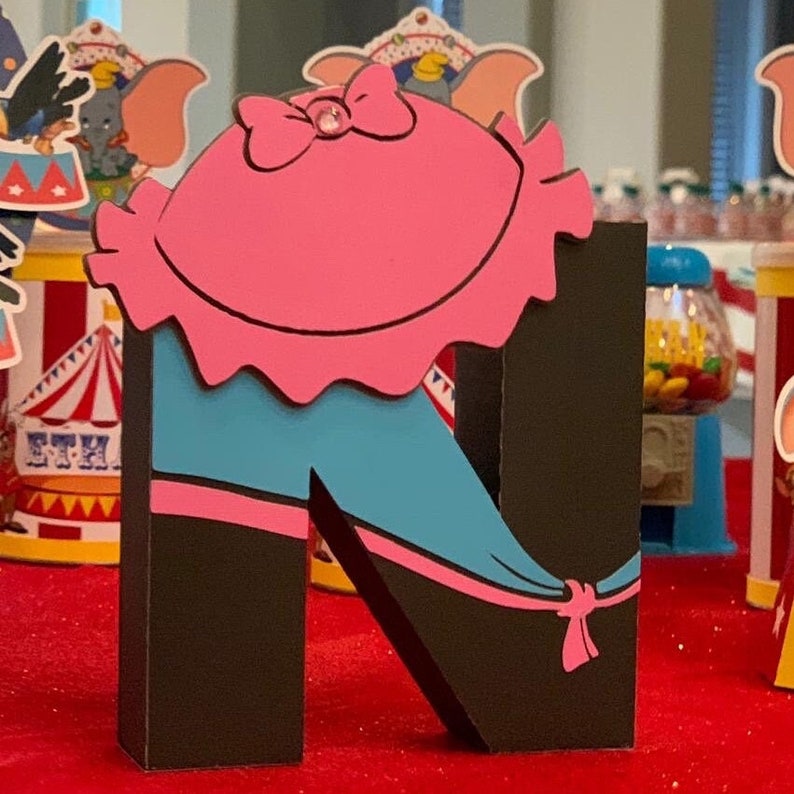 Dumbo 3D Letter, Custom Cardstock Letters, Dumbo Party Decor - Etsy