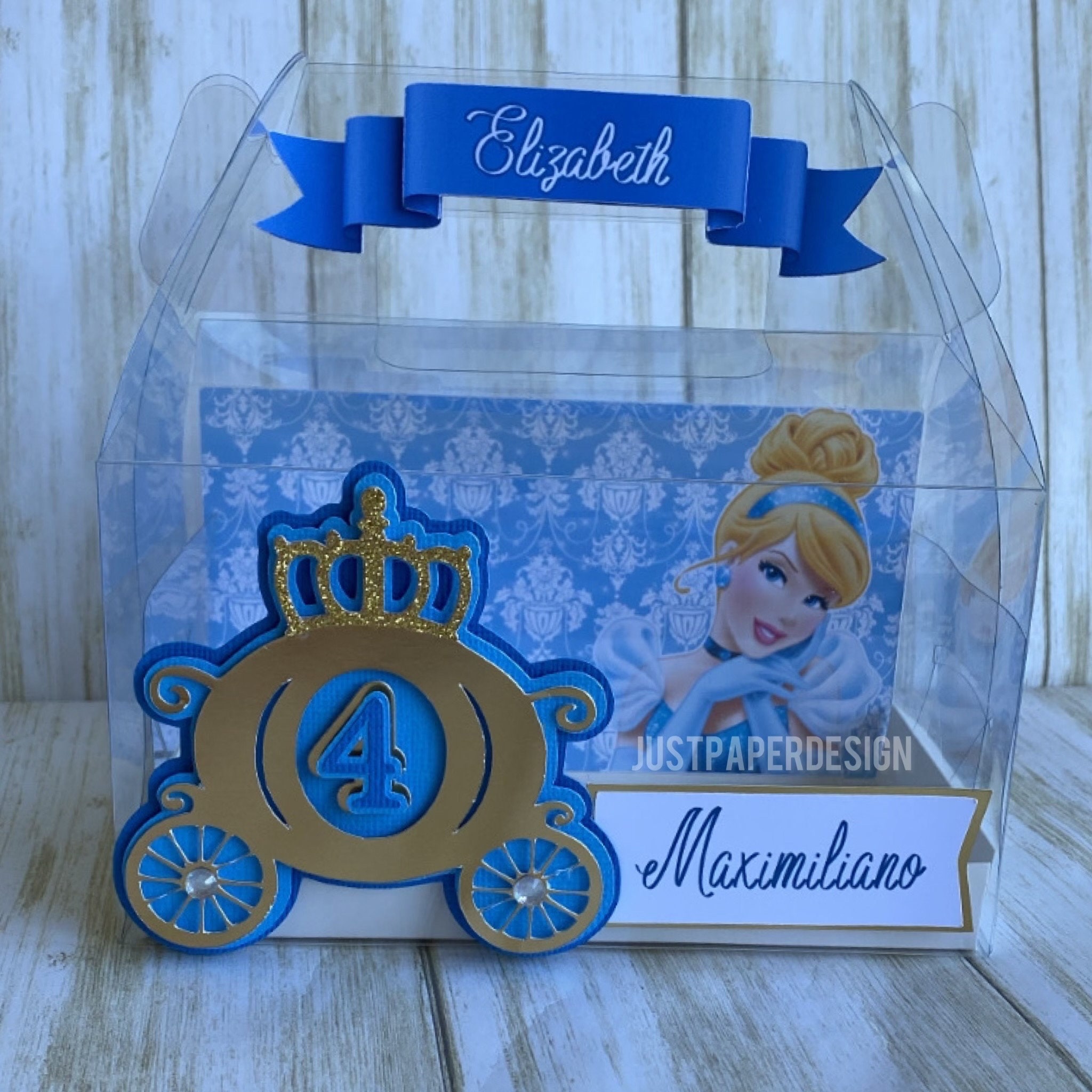 Cinderella Favor Box, Cinderella Custom Favor Box, Cinderella Party ...