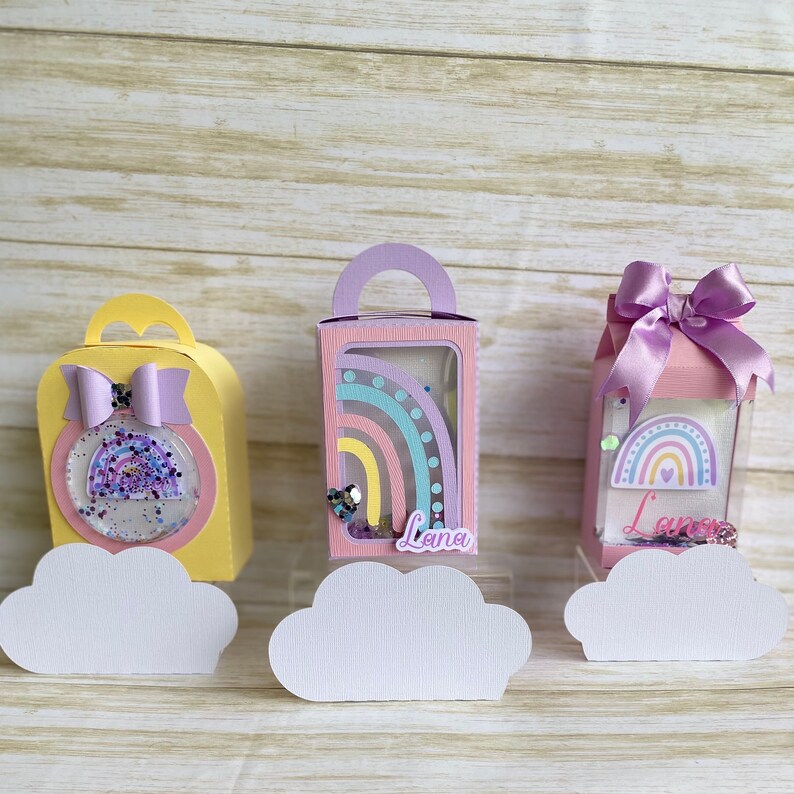 Rainbow Party Boxes, Pastel Rainbow Boxes, Pastel Favor Boxes, Rainbow ...