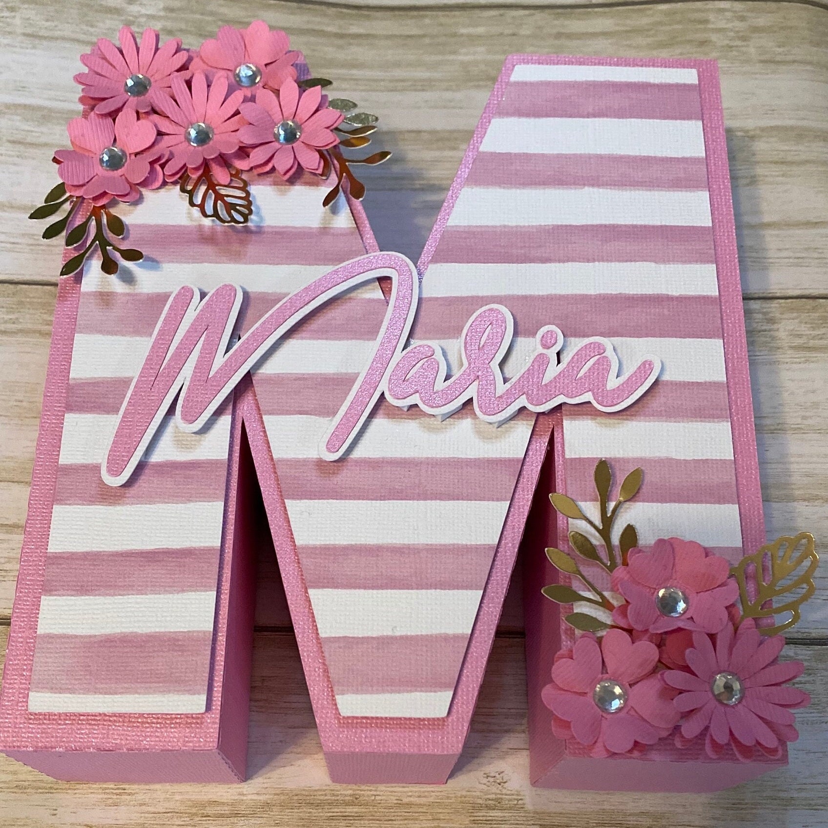 Flowers 3D Letters, Cute 3D Letters, Baby Shower 3D Letter, 3D ...