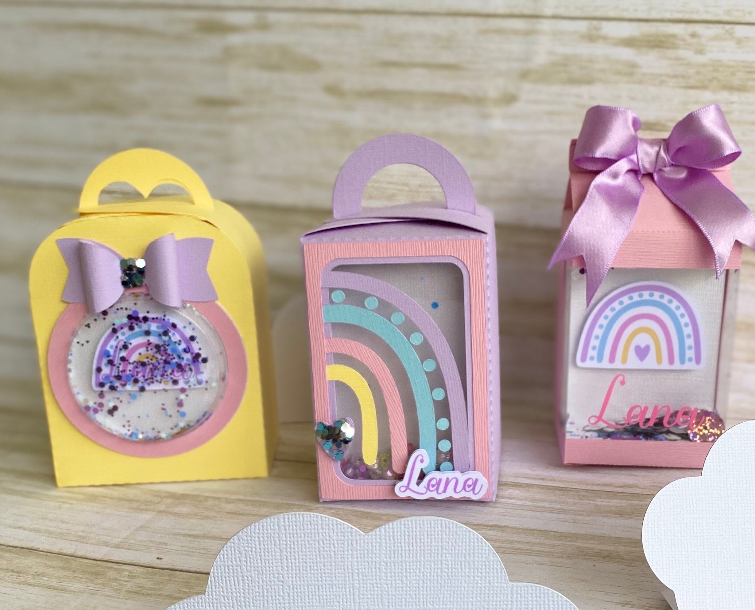 Rainbow Party Boxes, Pastel Rainbow Boxes, Pastel Favor Boxes, Rainbow ...