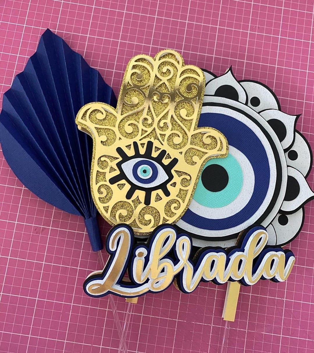 Evil Eye Cake Topper Personalized, Turkish Eye Cake Topper, Custom Evil ...