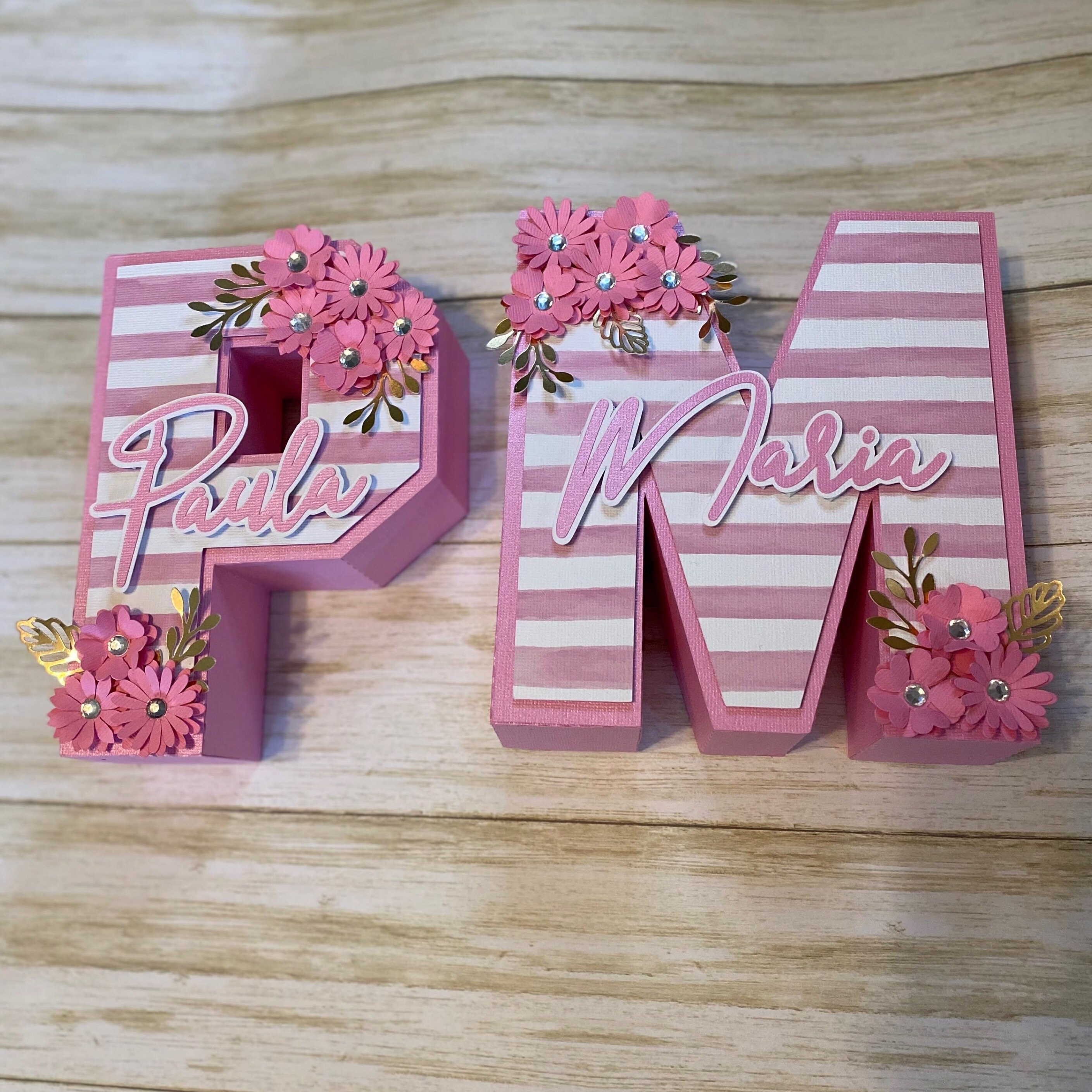 Flowers 3D Letters, Cute 3D Letters, Baby Shower 3D Letter, 3D ...
