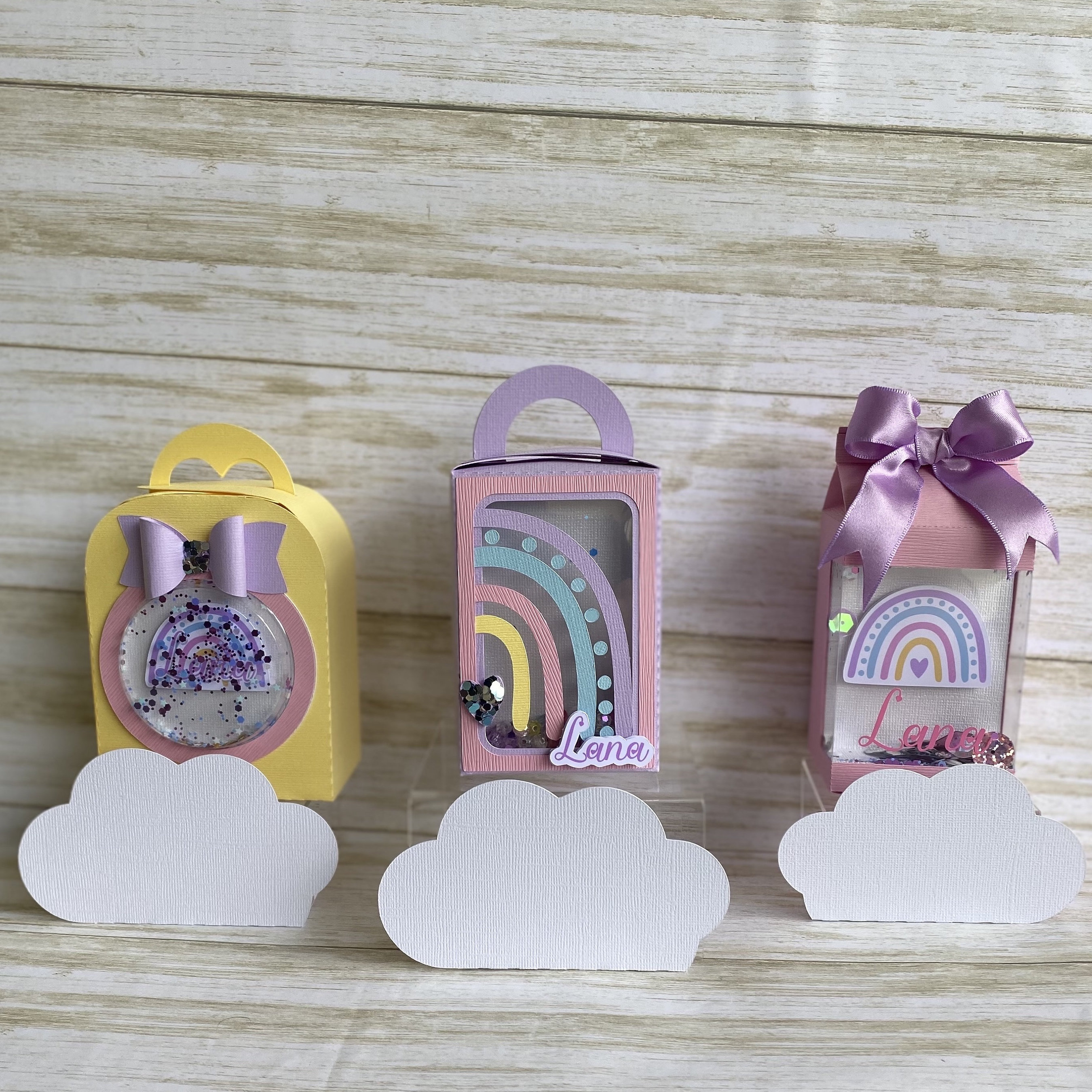 Rainbow Party Boxes, Pastel Rainbow Boxes, Pastel Favor Boxes, Rainbow ...