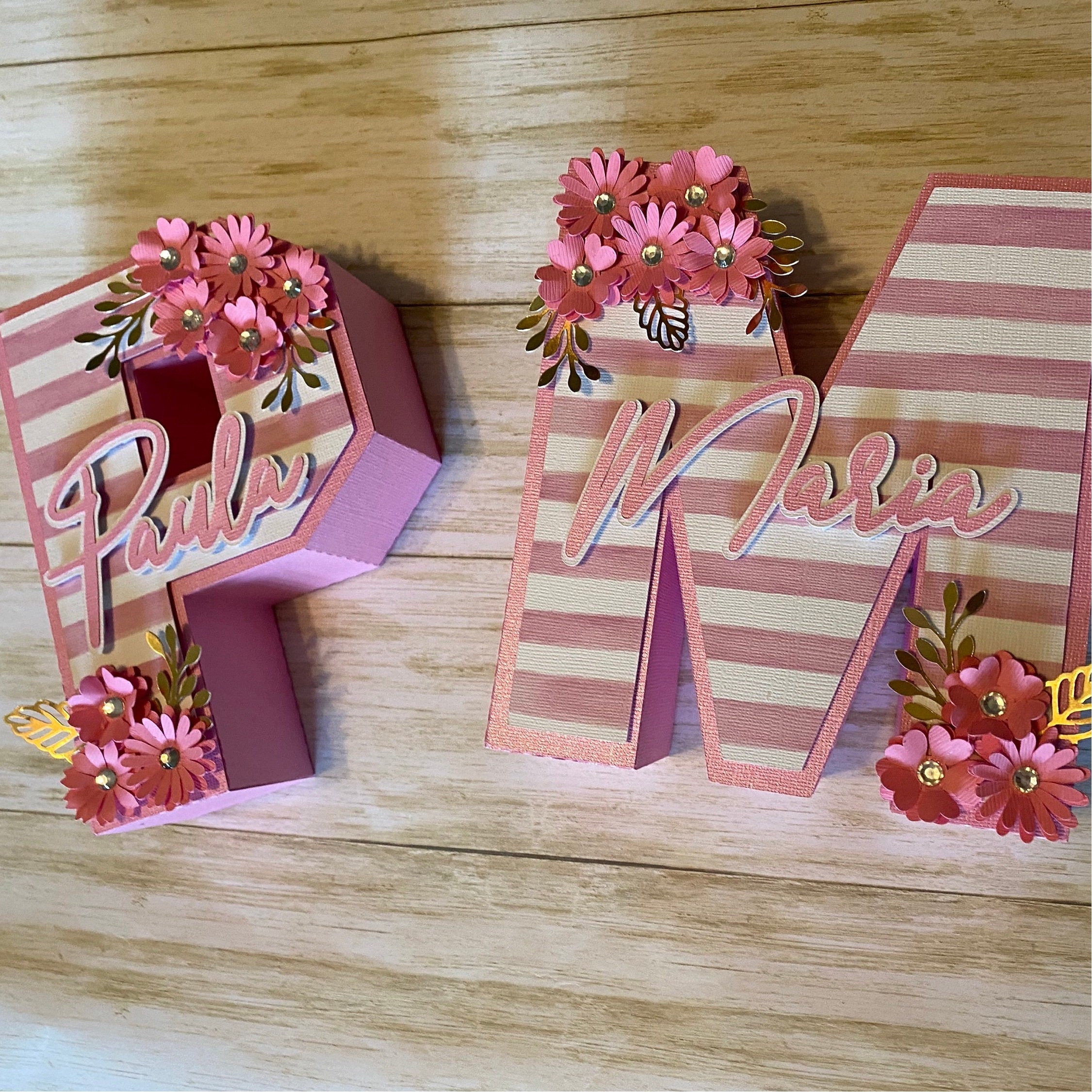Flowers 3D Letters, Cute 3D Letters, Baby Shower 3D Letter, 3D ...